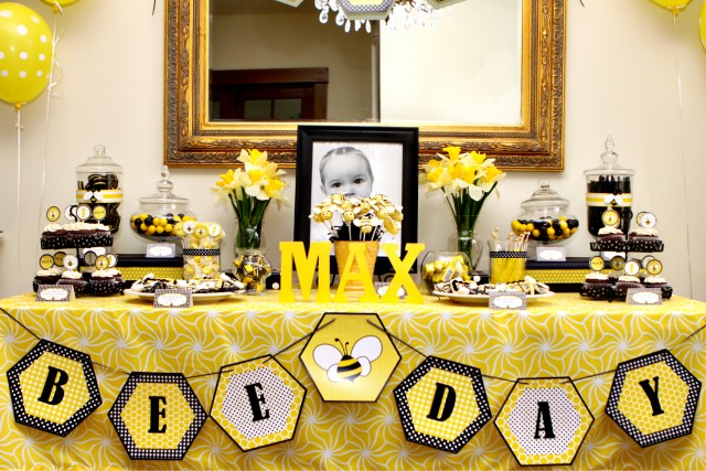 Max s 1st Bee Day Party Anders Ruff Custom Designs LLC