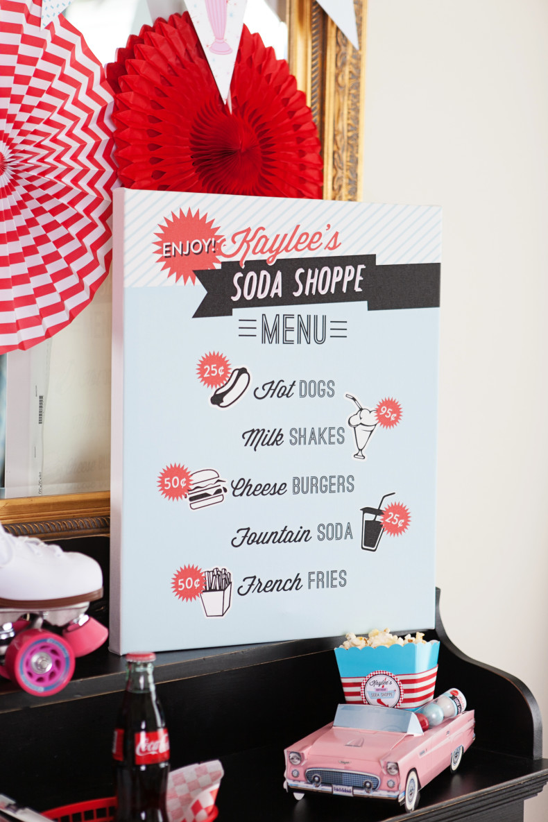 A Retro Soda Shoppe Birthday Party - Anders Ruff Custom Designs, LLC